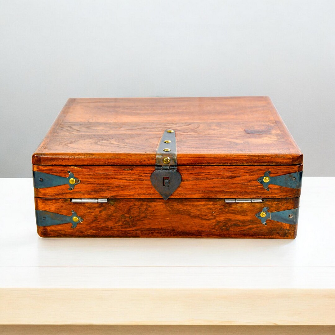 Vintage Wood Letter Box Writing Desk Case - Etsy