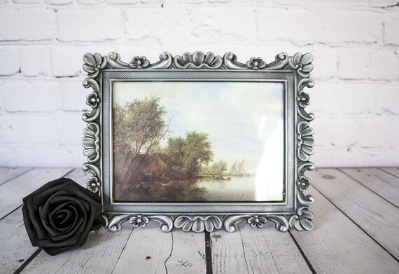 Frames Visual Arts Photography Oval Picture Frame Vintage Pewter Tone ...