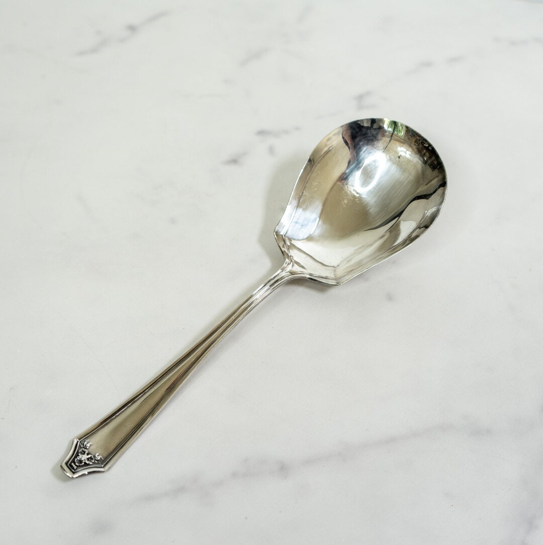 WM. A. Rogers Art Deco Berry Spoon Vintage Antique Silver Plated ...
