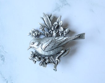 Pewter Brooch | Etsy