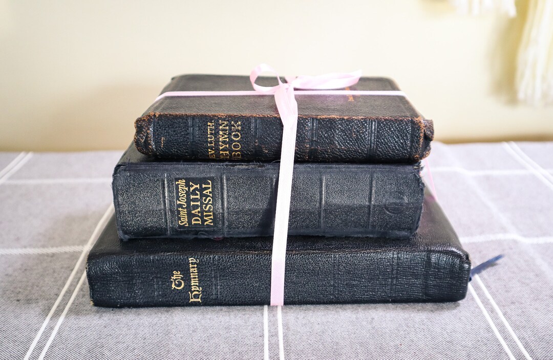 Vintage Old Religious Book Stack Bundle Shabby Hymn Music - Etsy