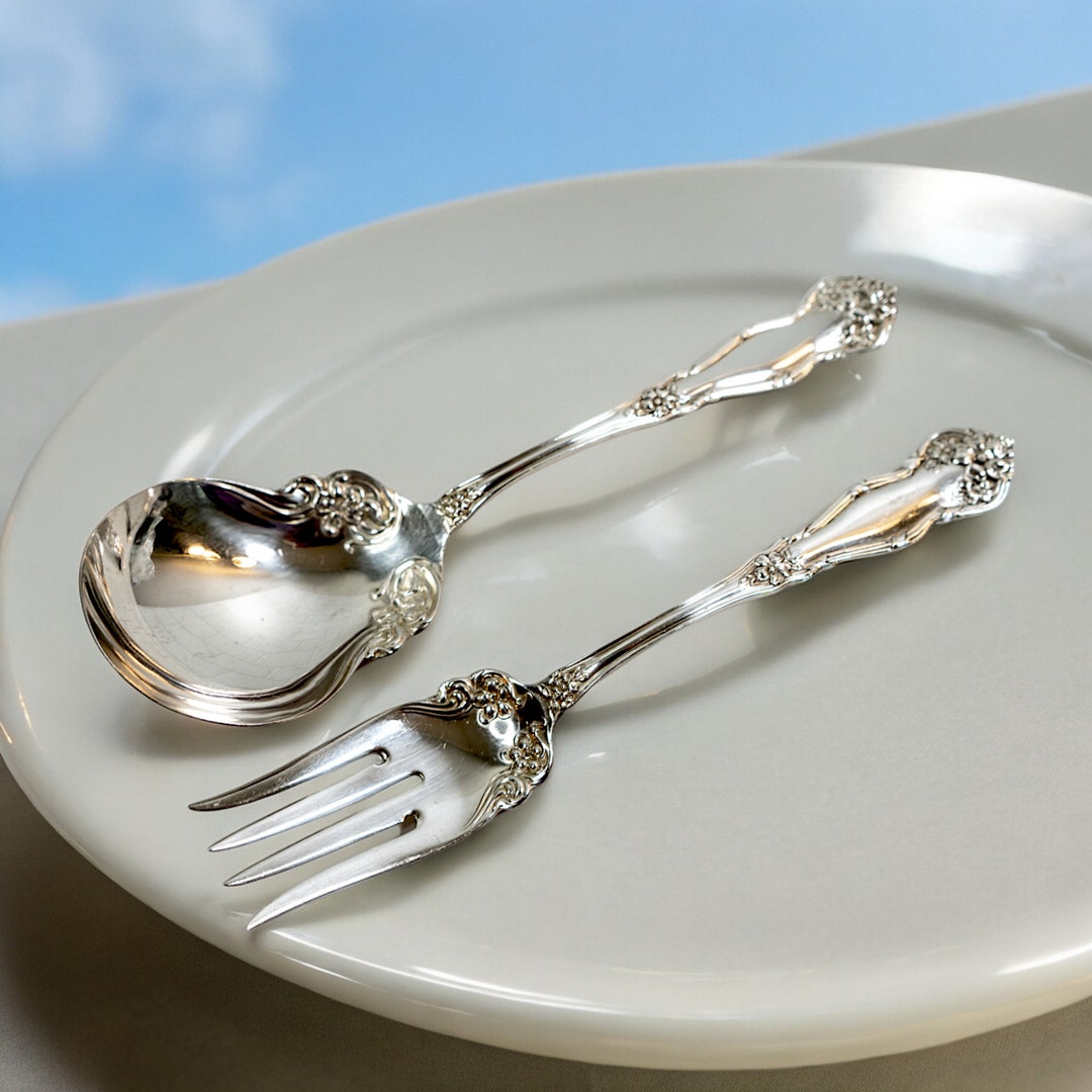 Vintage Antique Art Nouveau Serving Utensils, Silver Plated Casserole ...