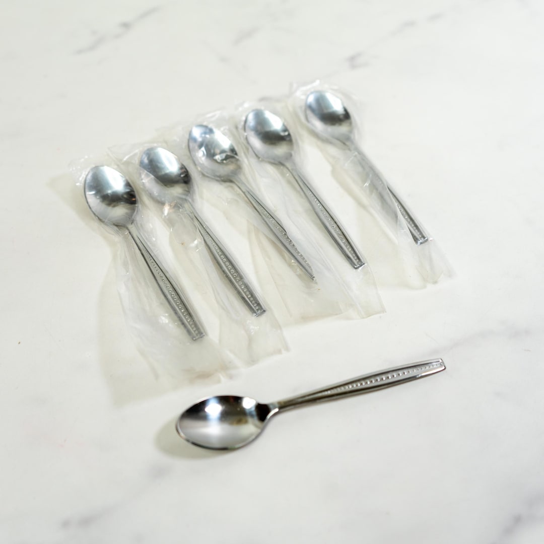 German Stainless Steel Demitasse Spoons | Small Teaspoons | Vintage Tea ...