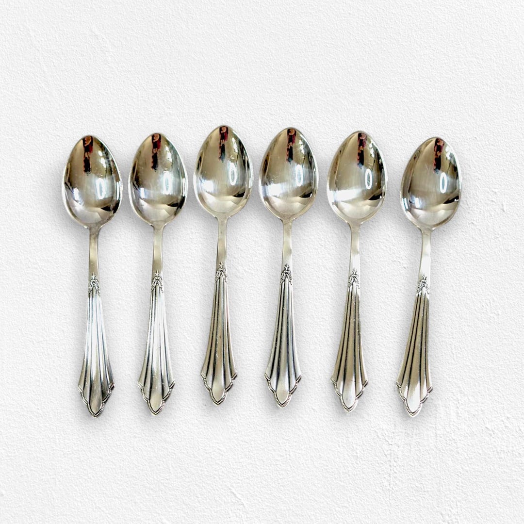 Vintage German WMF Patent 90 Silver Plated Teaspoons Tea Spoon Set of 6 ...