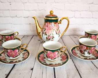 Pink Rose Tea Set | Etsy