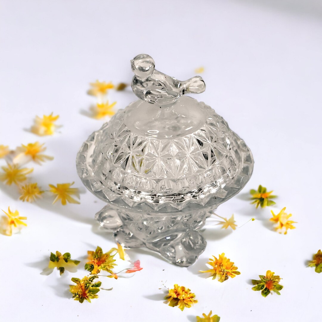 Vintage Crystal Bird Trinket Box, Hofbauer Byrdes Collection - Etsy