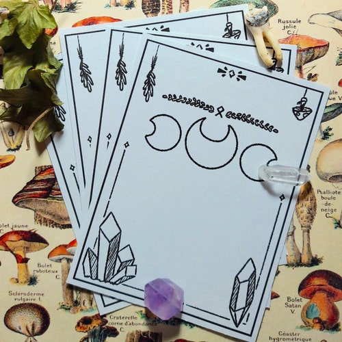 Blank Printable Spell Cards witch for Dungeons and Dragons | Etsy