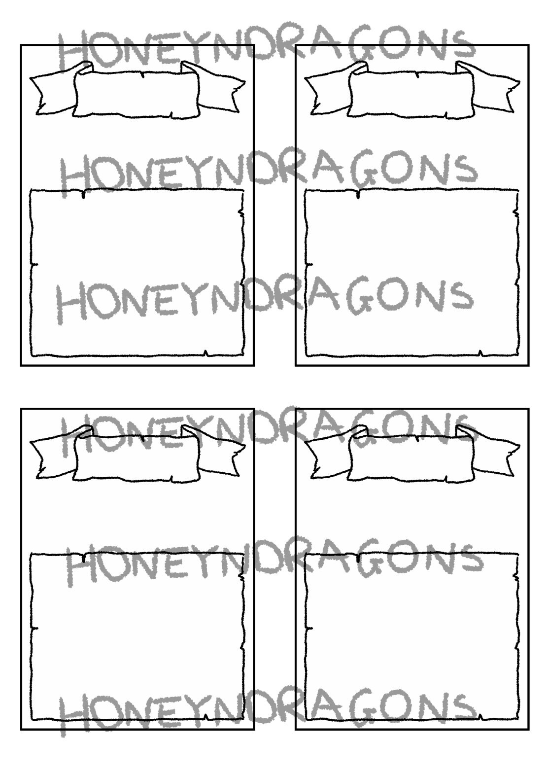 Blank Printable Spell Cards (scroll Combo) - for Dungeons and Dragons ...
