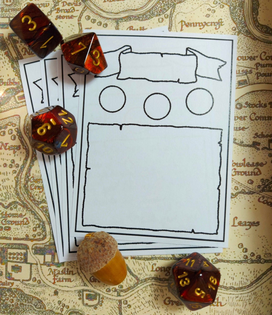 Blank Printable Spell Cards (scroll) - for Dungeons and Dragons - D&D ...