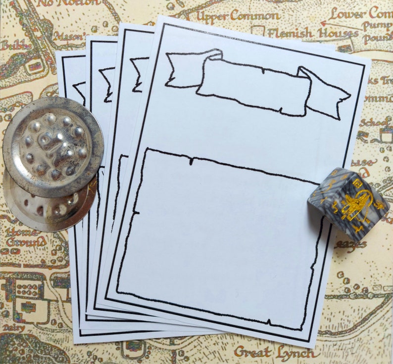Blank Printable Spell Cards (scroll Combo) - for Dungeons and Dragons ...