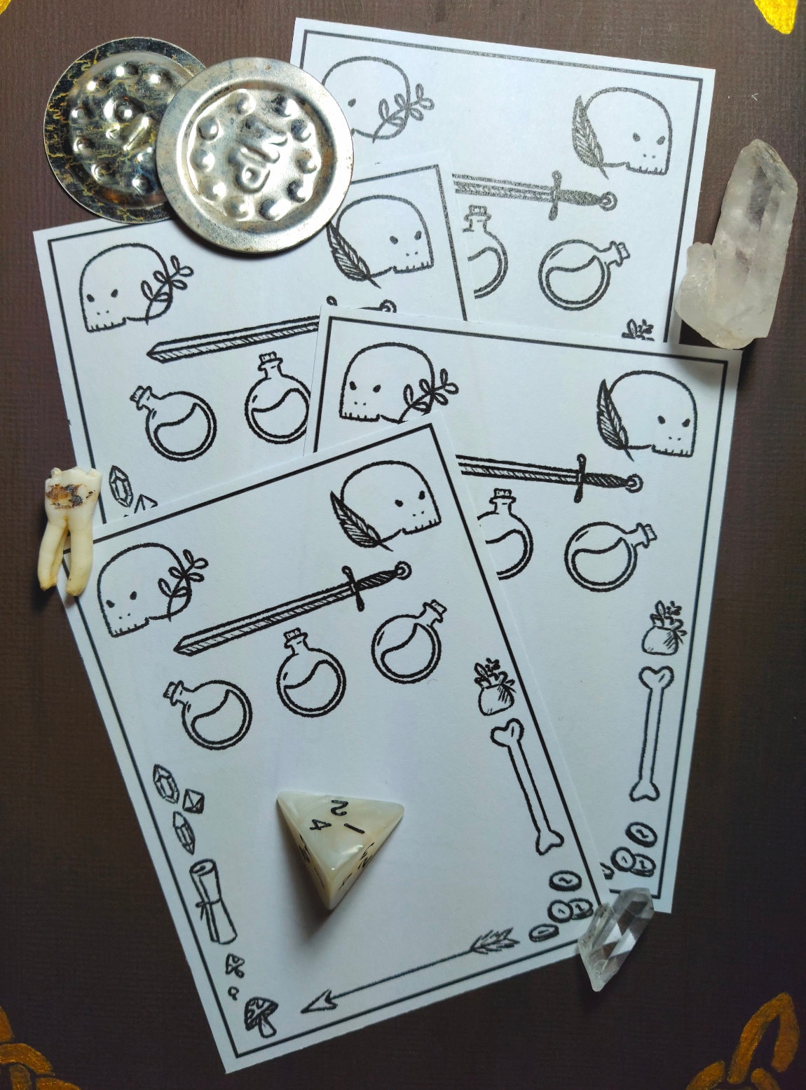 Blank Printable Spell Cards adventurer for Dungeons and Dragons D&D Dnd ...