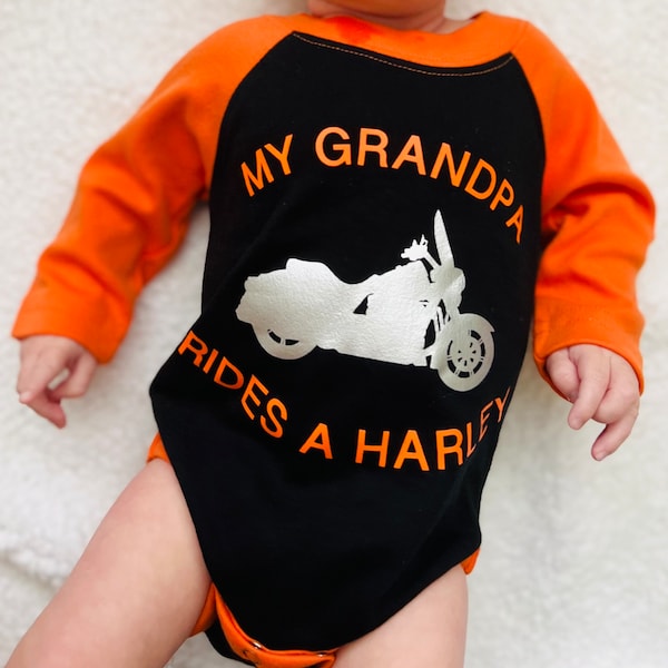 My Grandpa Rides a Harley - Etsy