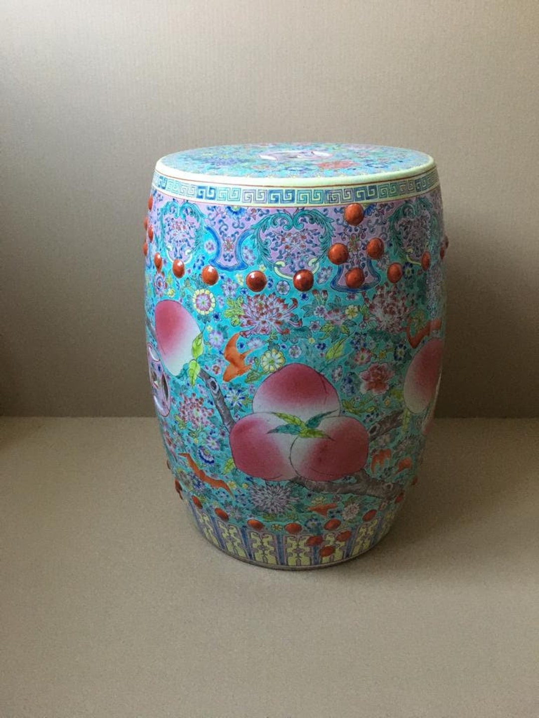 Rare Porcelain Stool From the Late Qing Period With Rich Floral ...