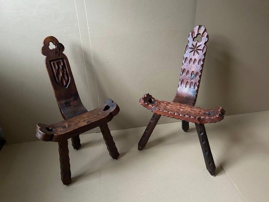 Two Original Spanish Bar Stools With Removable Legs. - Etsy