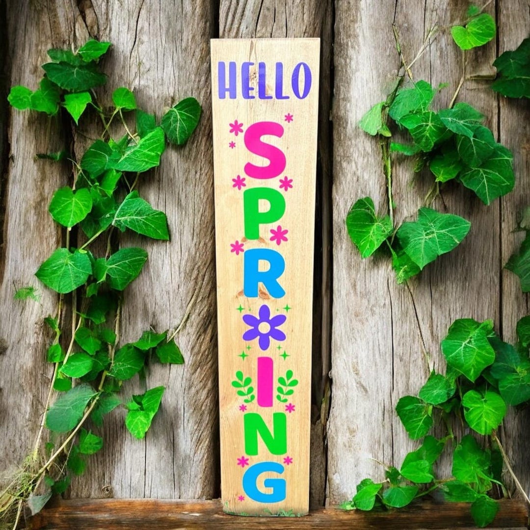 Hello Spring Porch Sign - Etsy