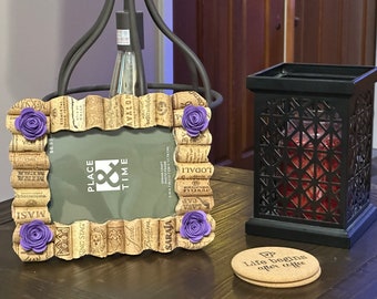 Wine Cork Picture Frame 5x7 | Rustic Photo Frame | Handmade Wood Frame ...