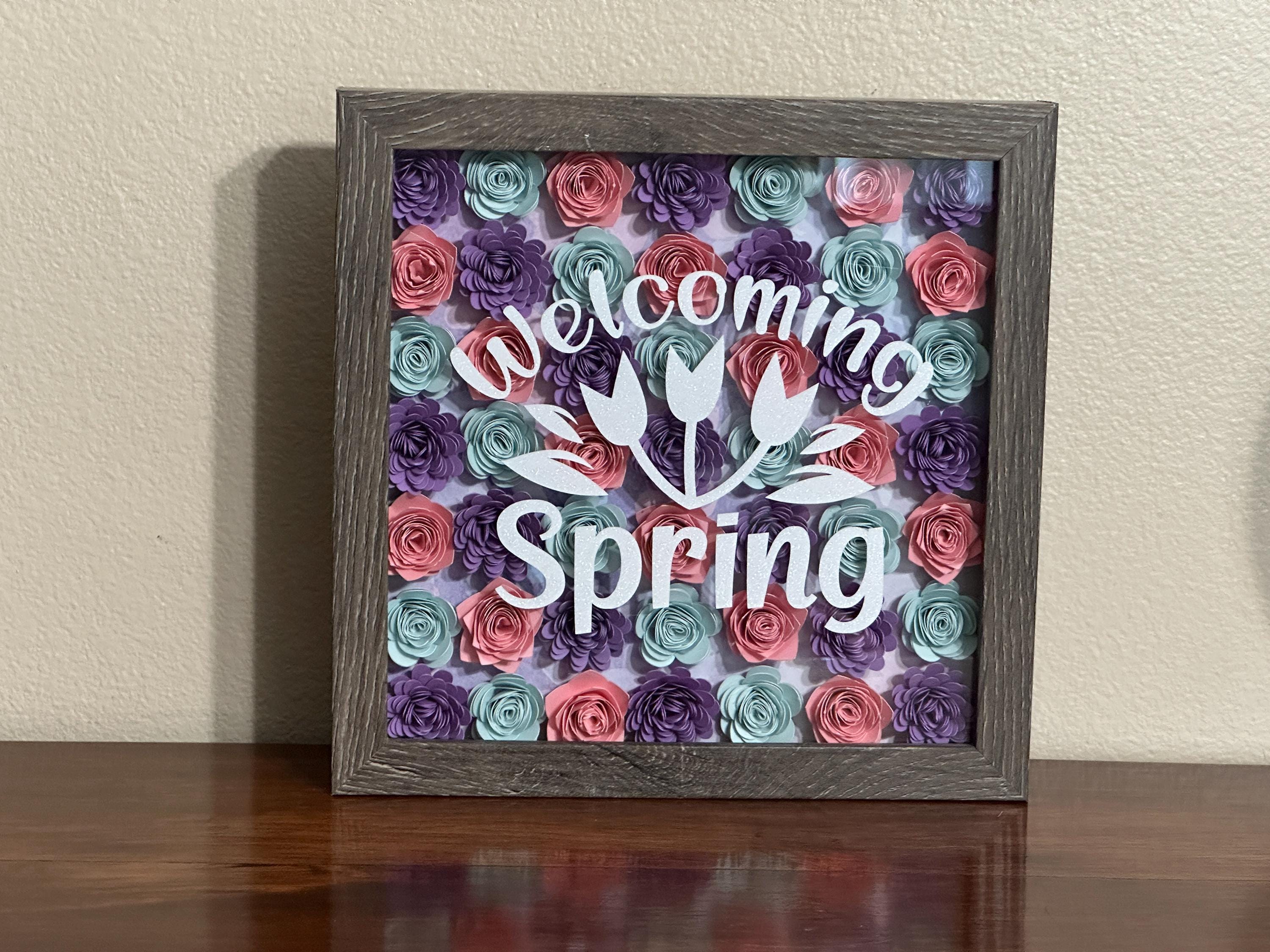 Spring Paper Flowers Shadow Box - Etsy