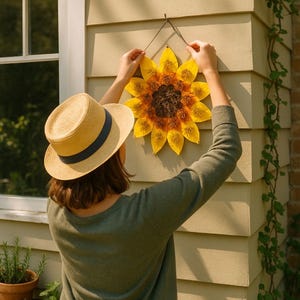 Sunflower Paper Flower Sign - Etsy