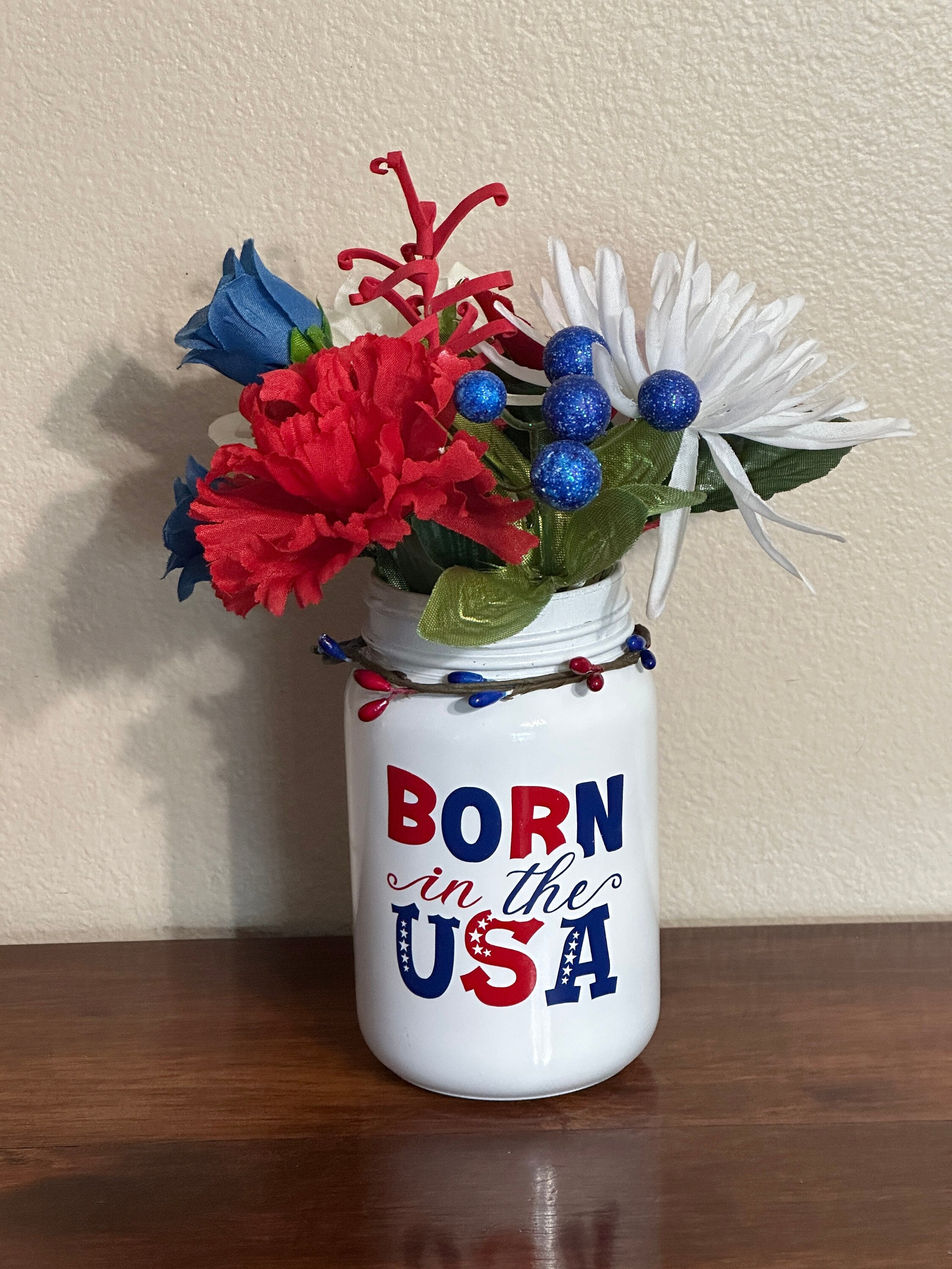 July 4th Floral Arrangement - Etsy