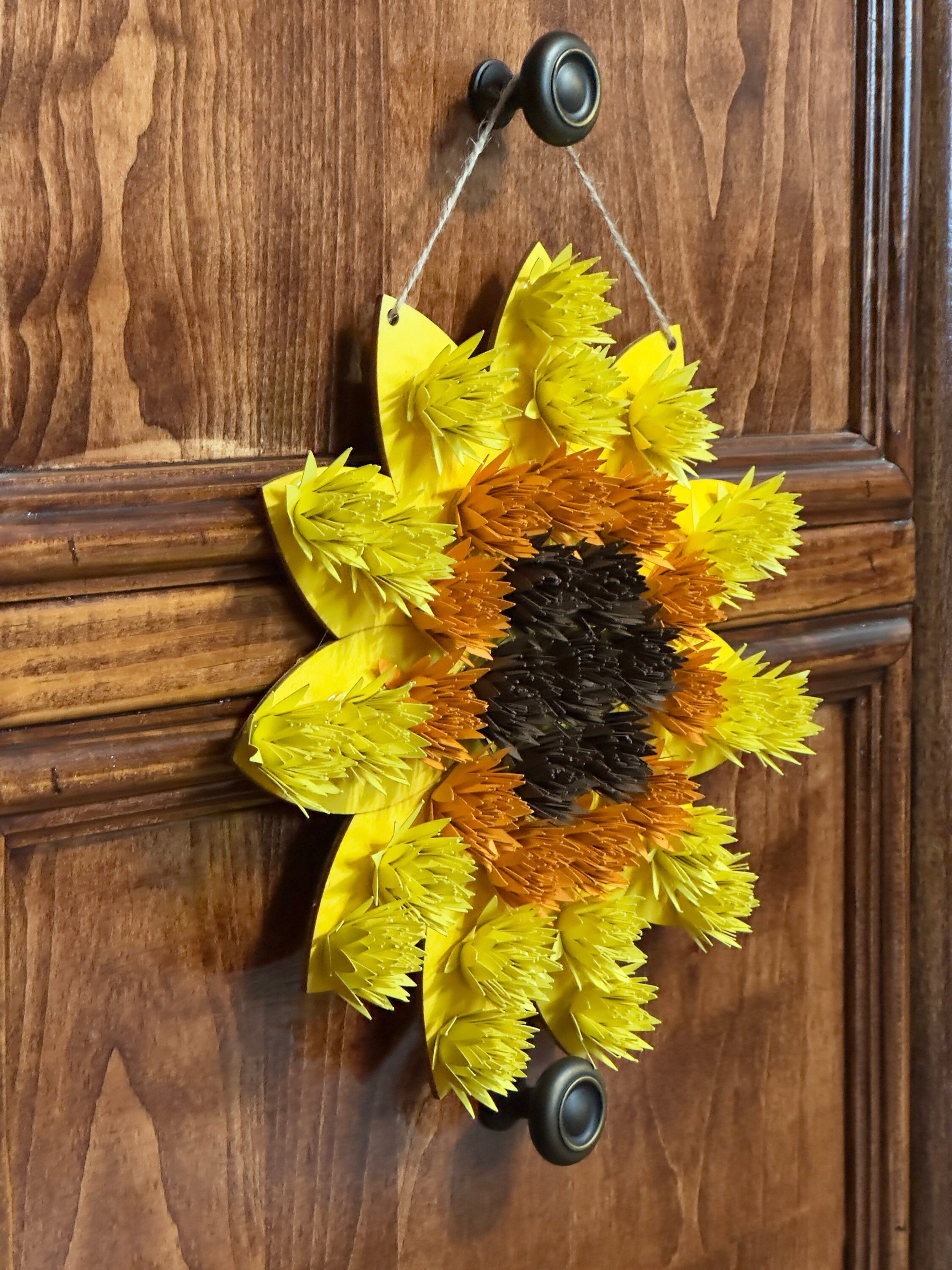 Sunflower Paper Flower Sign - Etsy