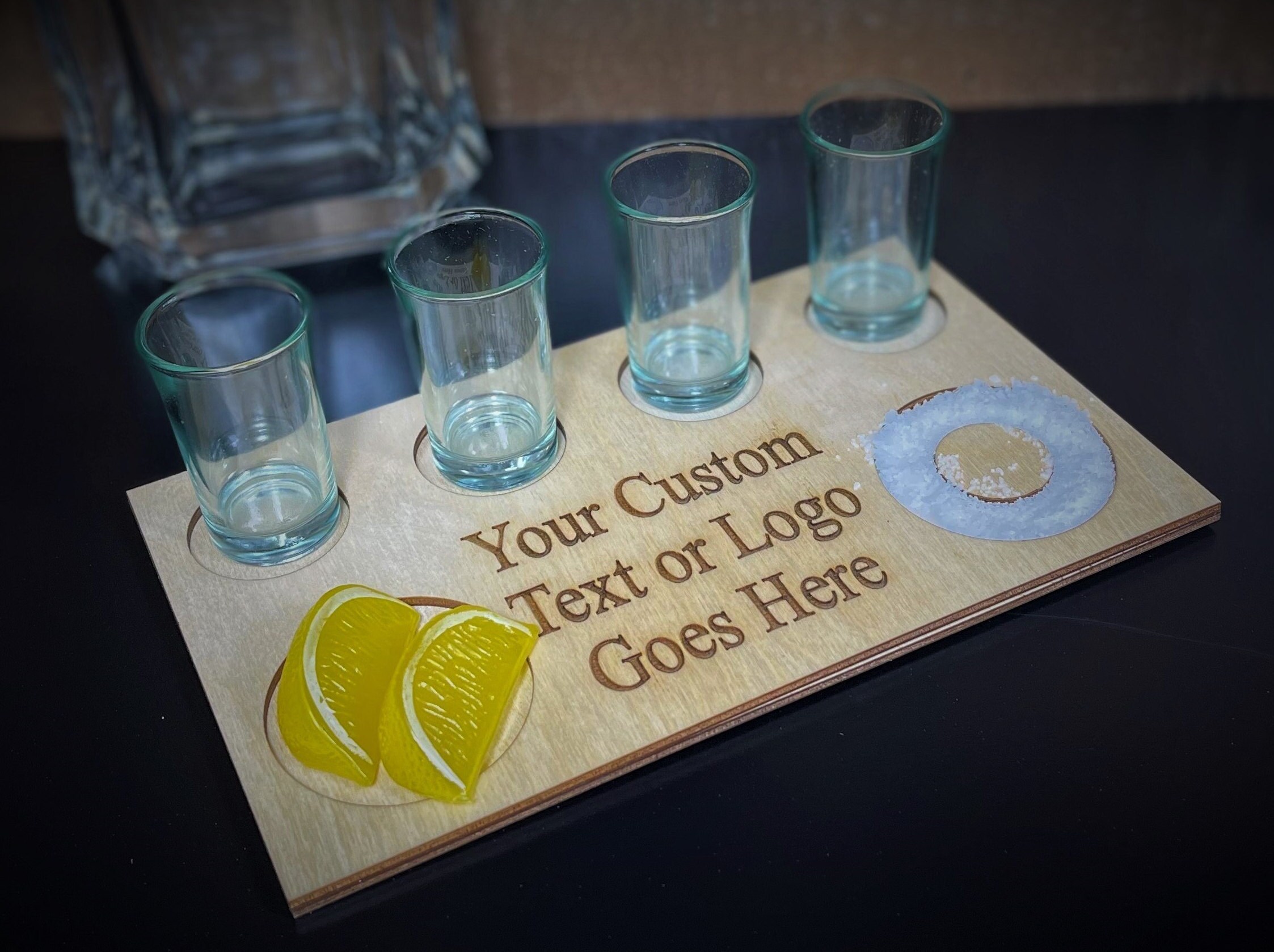 Custom Personalized Shot Board Logo on a Shot Board Shot | Etsy