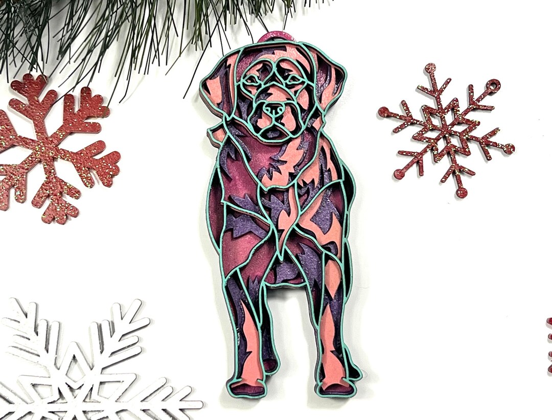Labrador Ornament 4 Layer Ornaments Lab Ornament Black Lab - Etsy