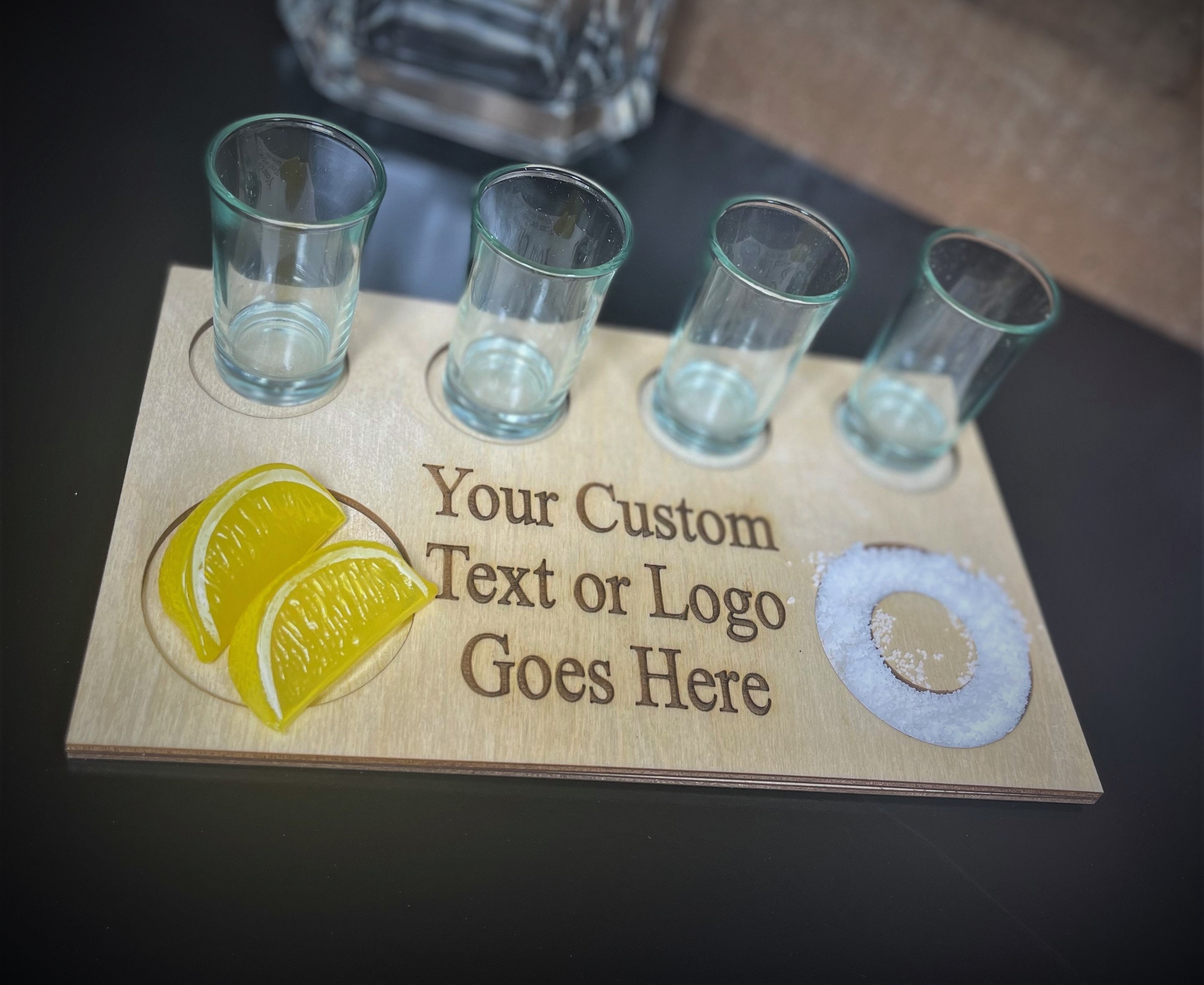 Custom Personalized Shot Board Logo on a Shot Board Shot | Etsy
