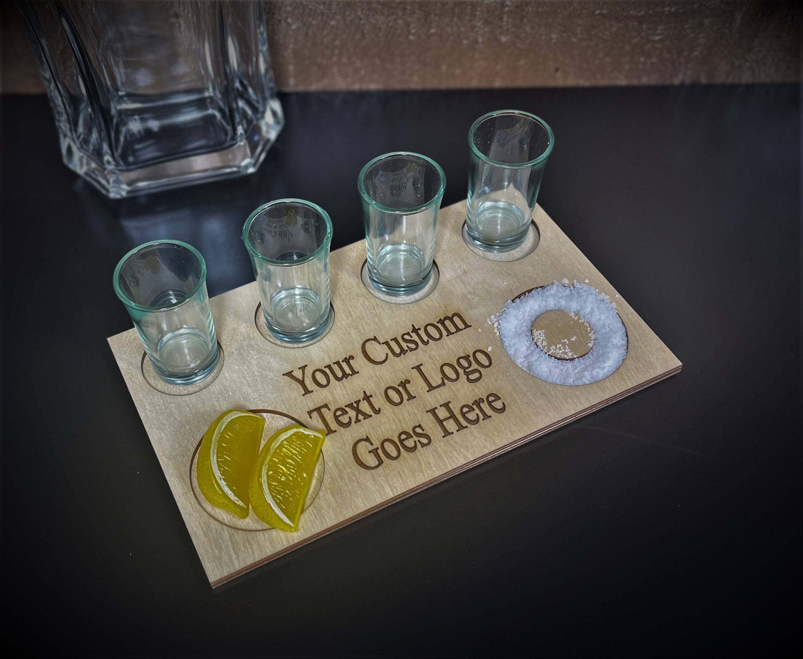 Custom Personalized Shot Board Logo on a Shot Board Shot | Etsy