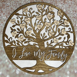 Layered Family Tree Sign Personalized Sign Family Sign - Etsy