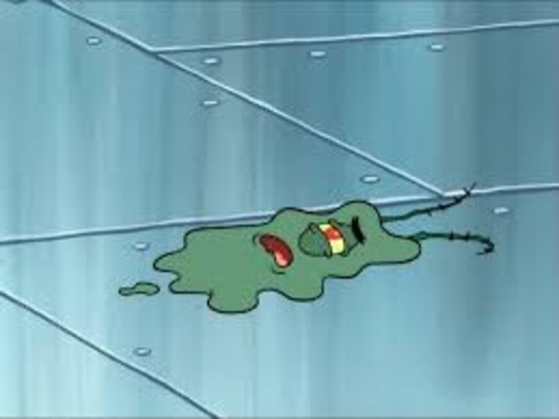 Tappeto Plancton schiacciato a mano Spongebob Squarepants | Etsy