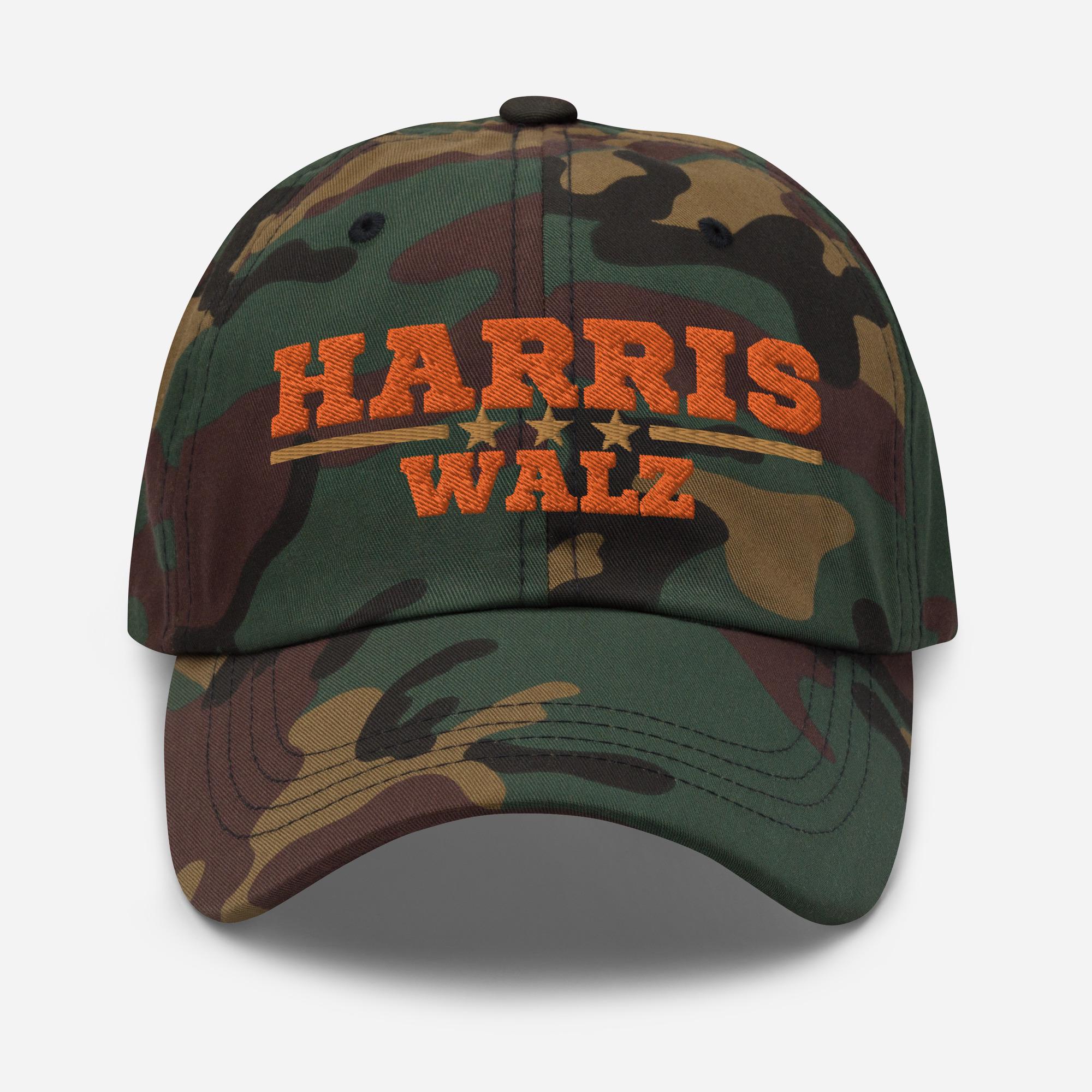 Camo Harris Walz 2024 Dad Hat Camouflage President Kamala Harris VP Tim ...