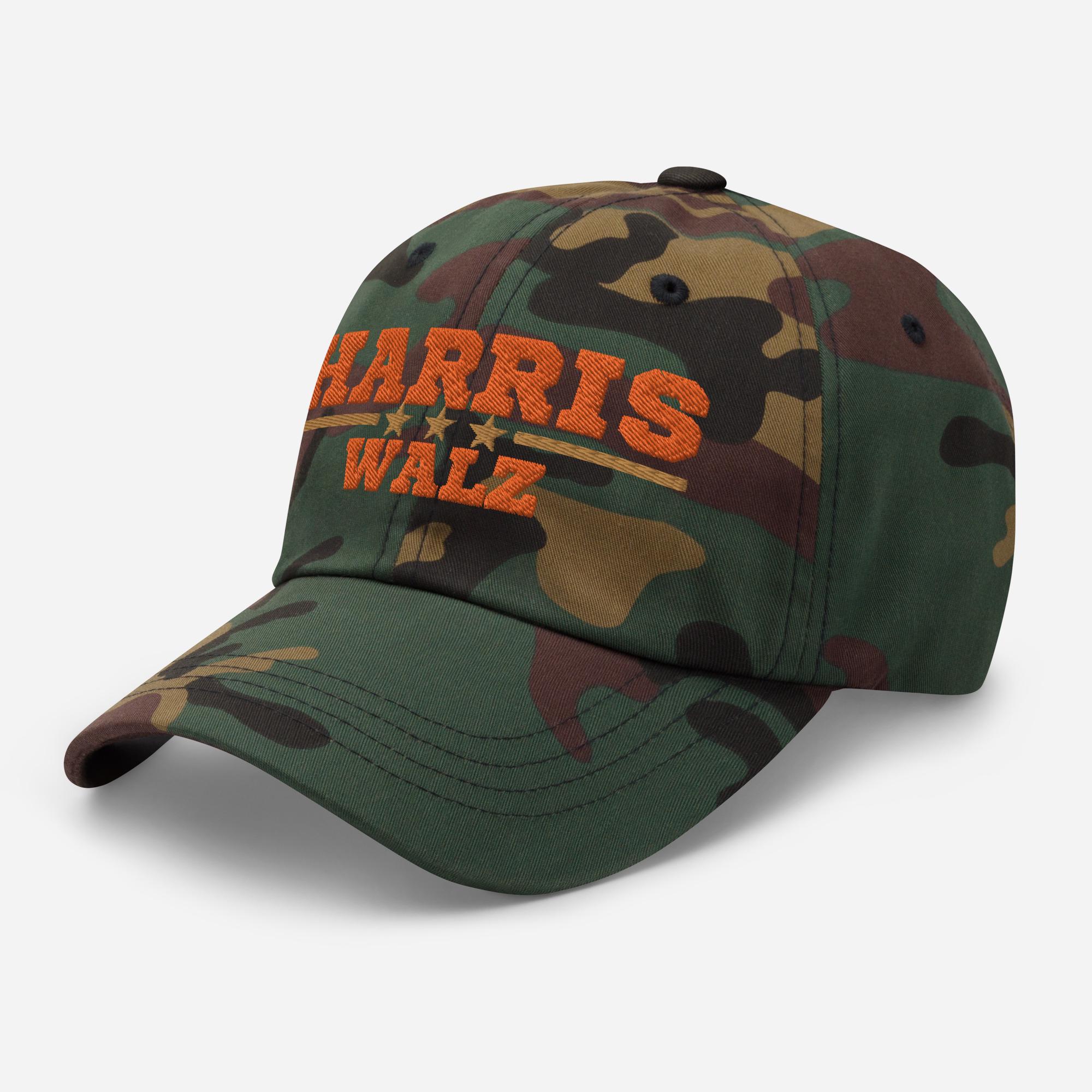 Camo Harris Walz 2024 Dad Hat Camouflage President Kamala Harris VP Tim ...