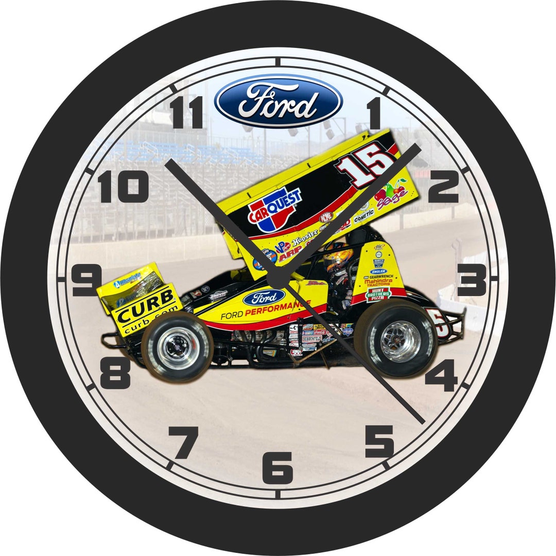 Ford Performance Sprint Car Wall Clock-free US Ship - Etsy