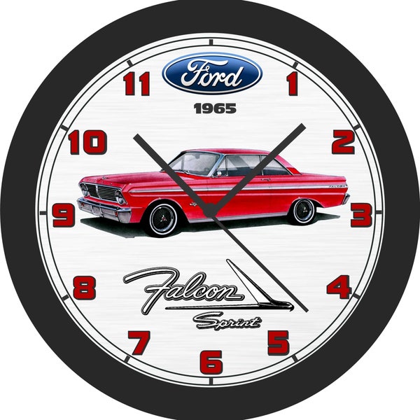 Red Wall Clock - Etsy