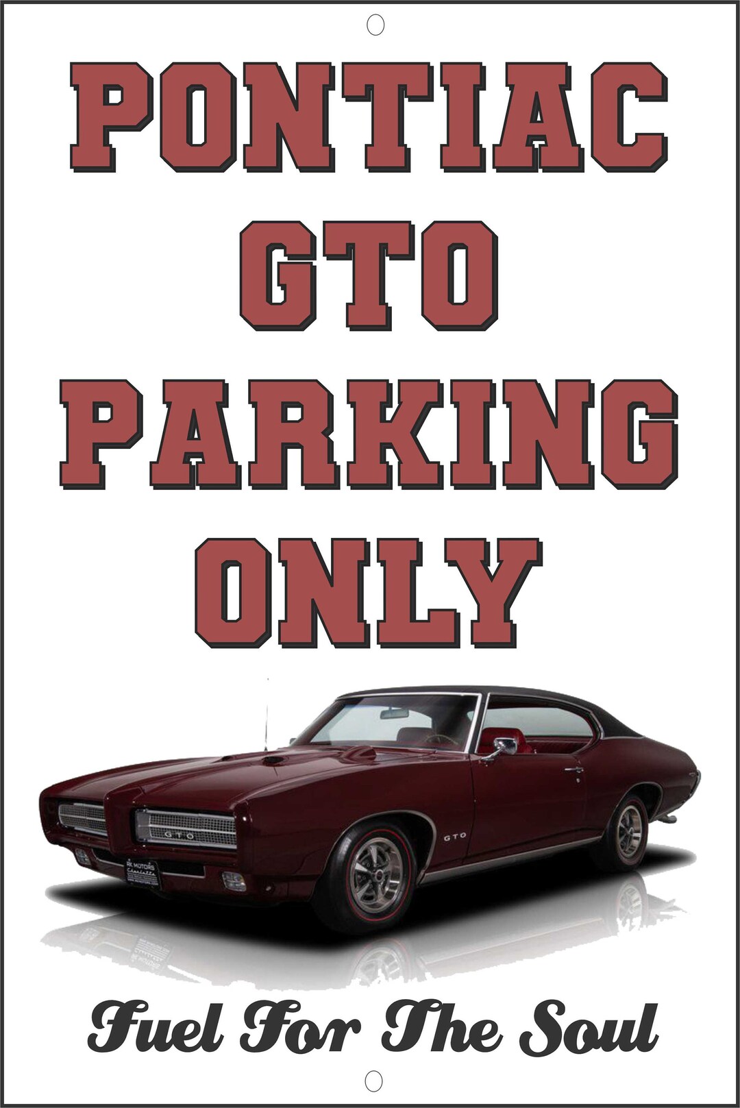 1969 Pontiac GTO Parking Only Sign-free US Ship - Etsy