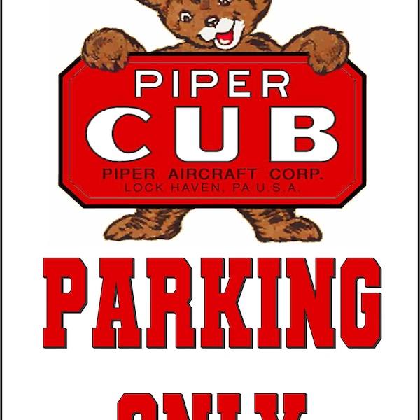 Piper Cub Garage Sign - Etsy