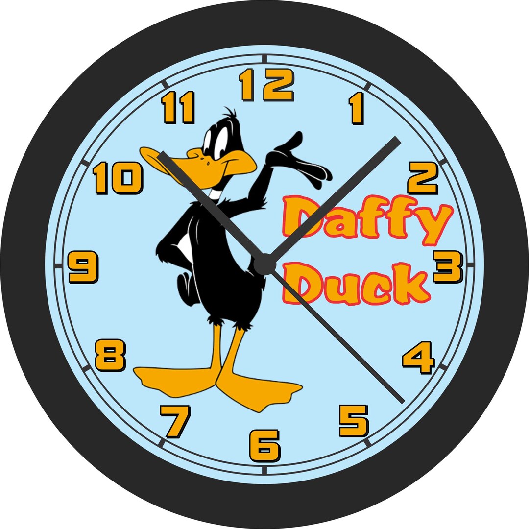 Daffy Duck Cartoon Character Wall Clock-free US Ship & - Etsy