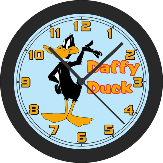 Daffy Duck Cartoon Character Wall Clock-free US Ship & - Etsy