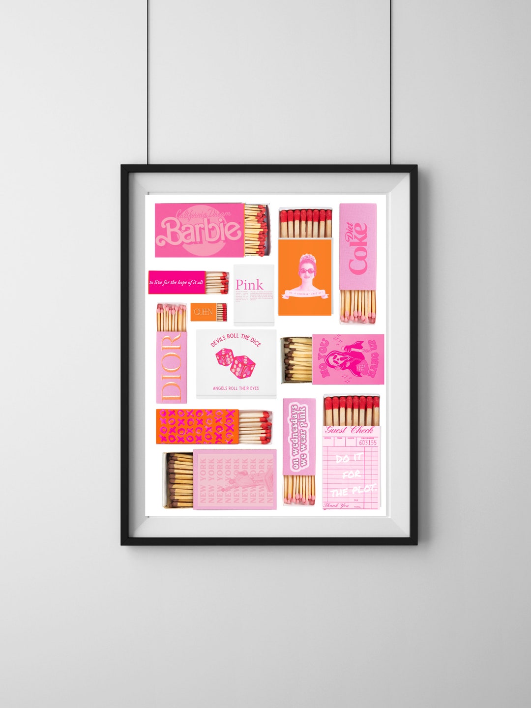 Vintage Matchbook Poster - Retro Collectible Art Print -- Aesthetic ...