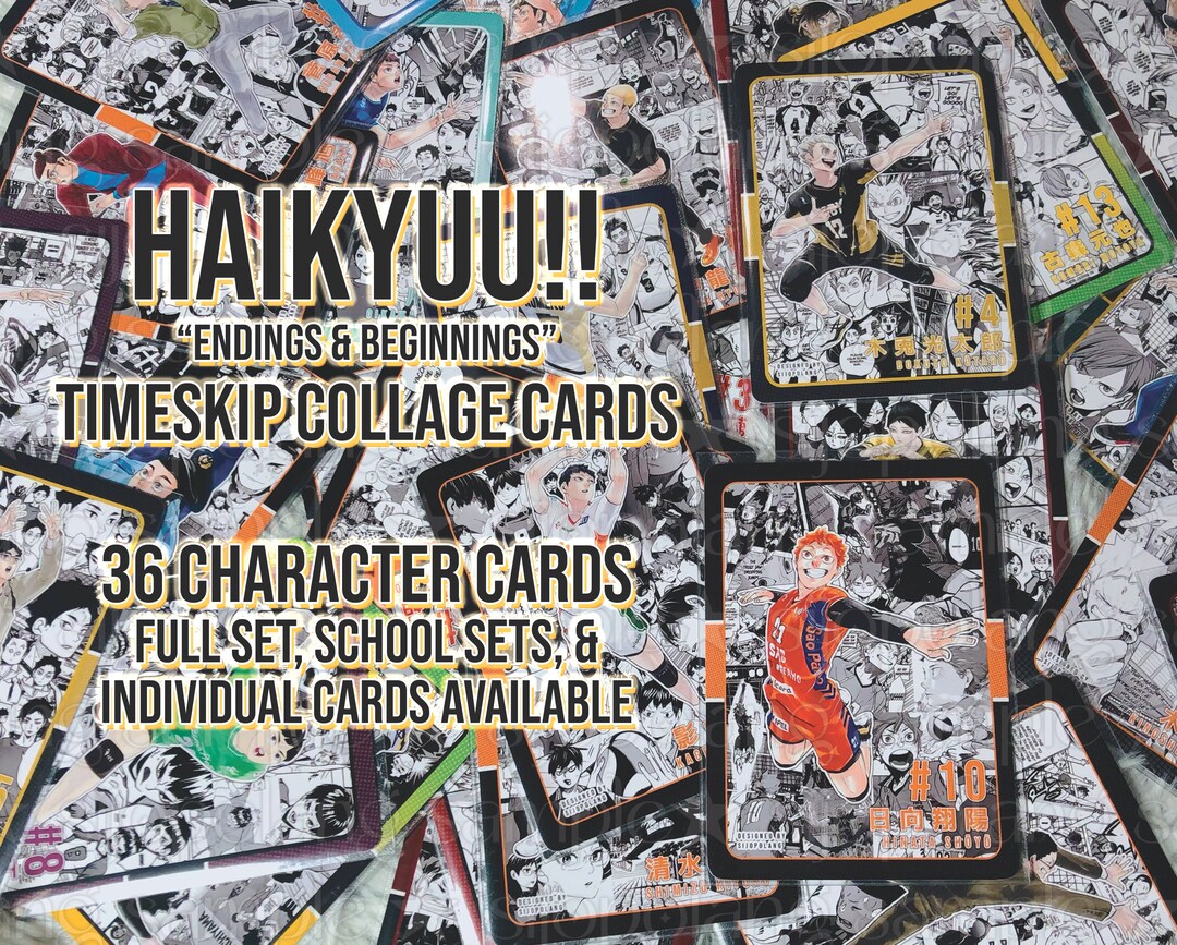 HQ Timeskip Character Collage Cards Volleyball Anime - Etsy
