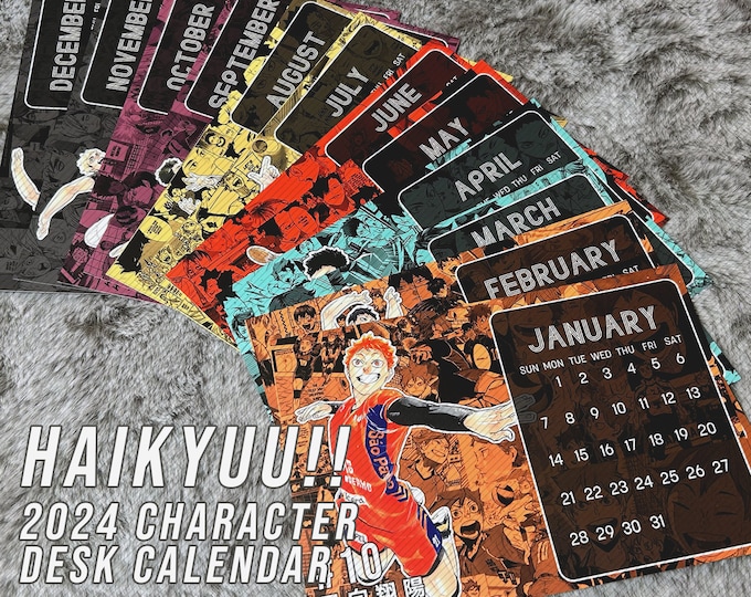 HQ!! Timeskip 12-month 2024 Desk Calendar || Volleyball Anime - Etsy