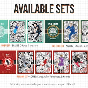 HQ!! Timeskip Character Collage Cards || Volleyball Anime ...