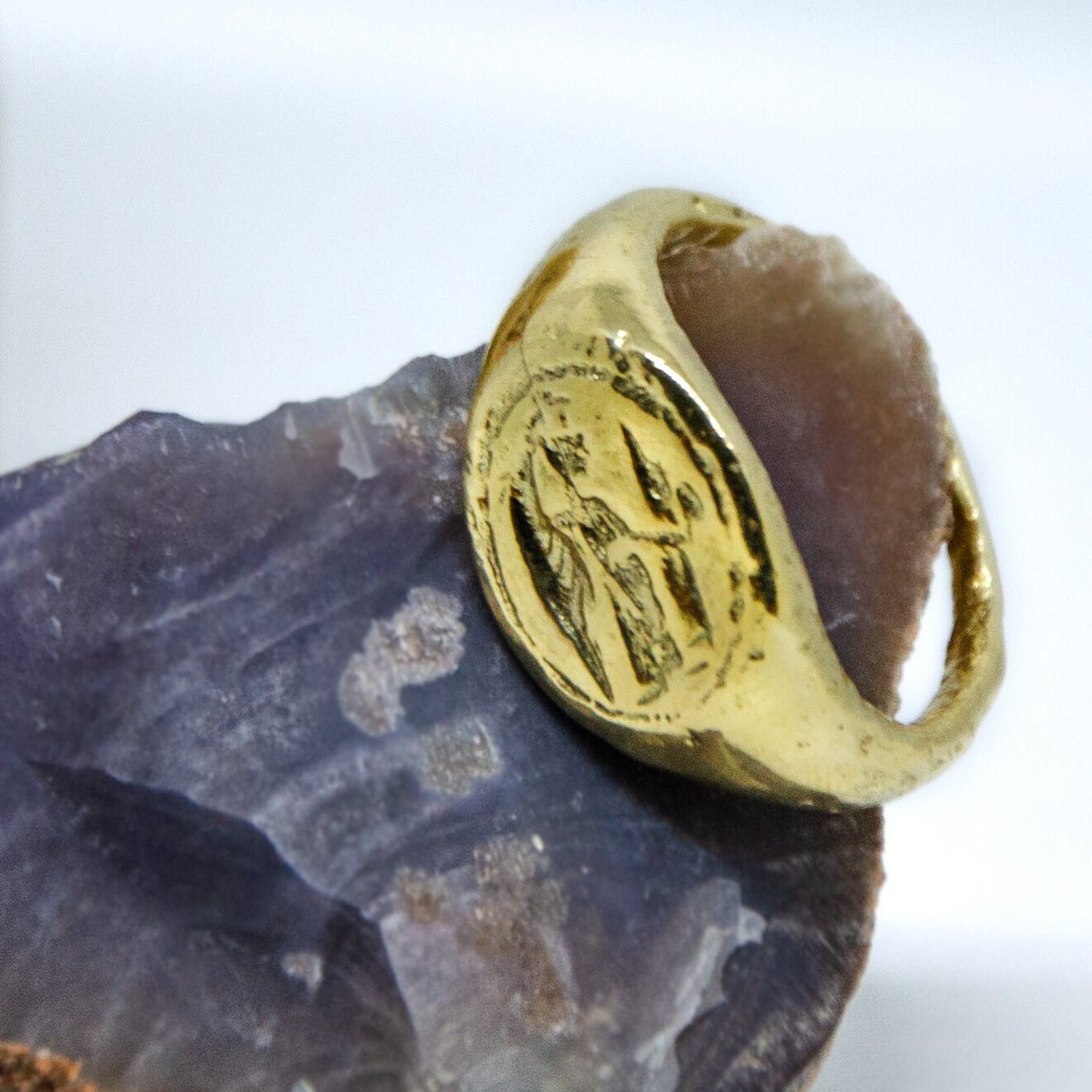 Nike Goddess of Victory Ring in Sterling Silver and Bronze, Handmade ...