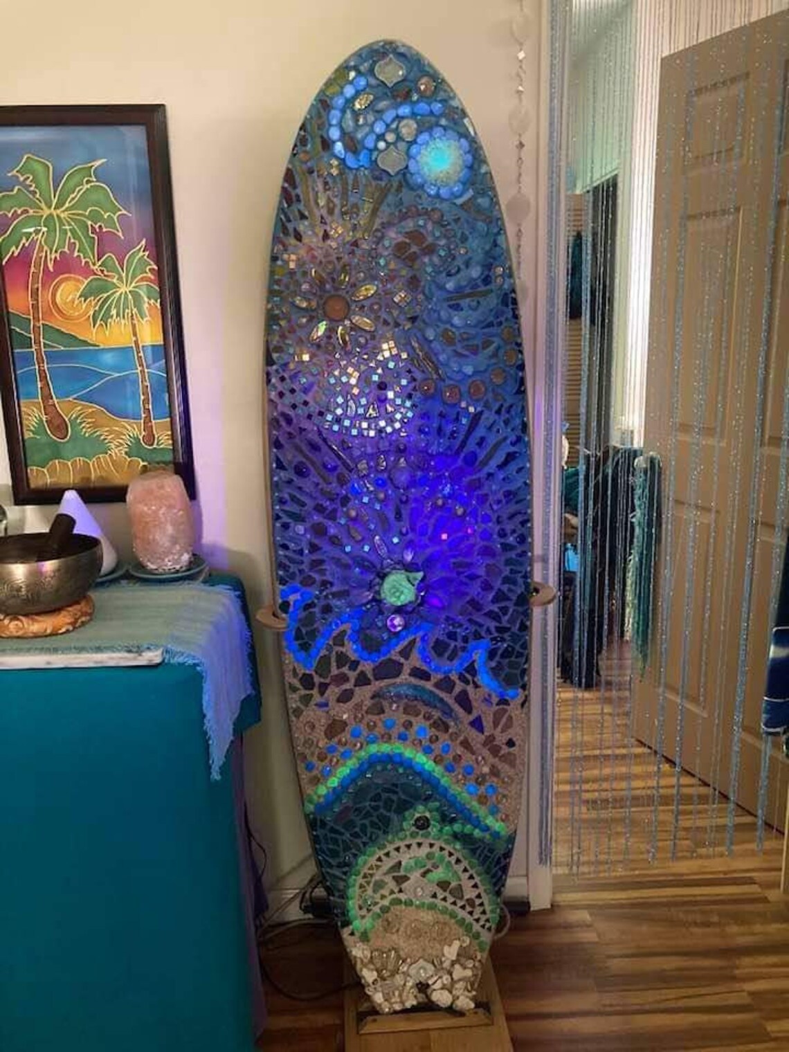 Ocean Temple Mosaic Surfboard - Etsy