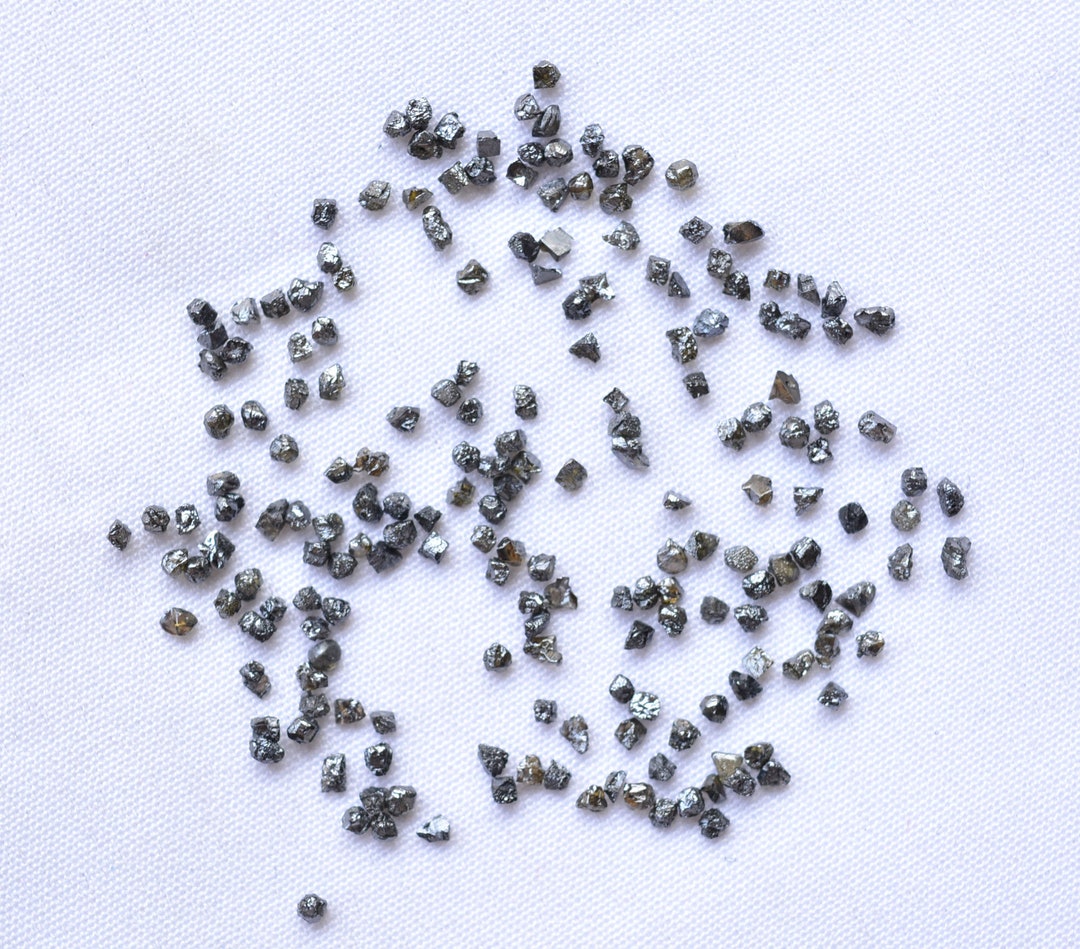 Natural Black Diamond, Undrilled Chips, 1 Carat, Rough Diamond ...