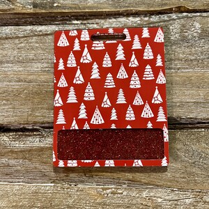 White Christmas Tree Horizontal Badge Buddy - Etsy