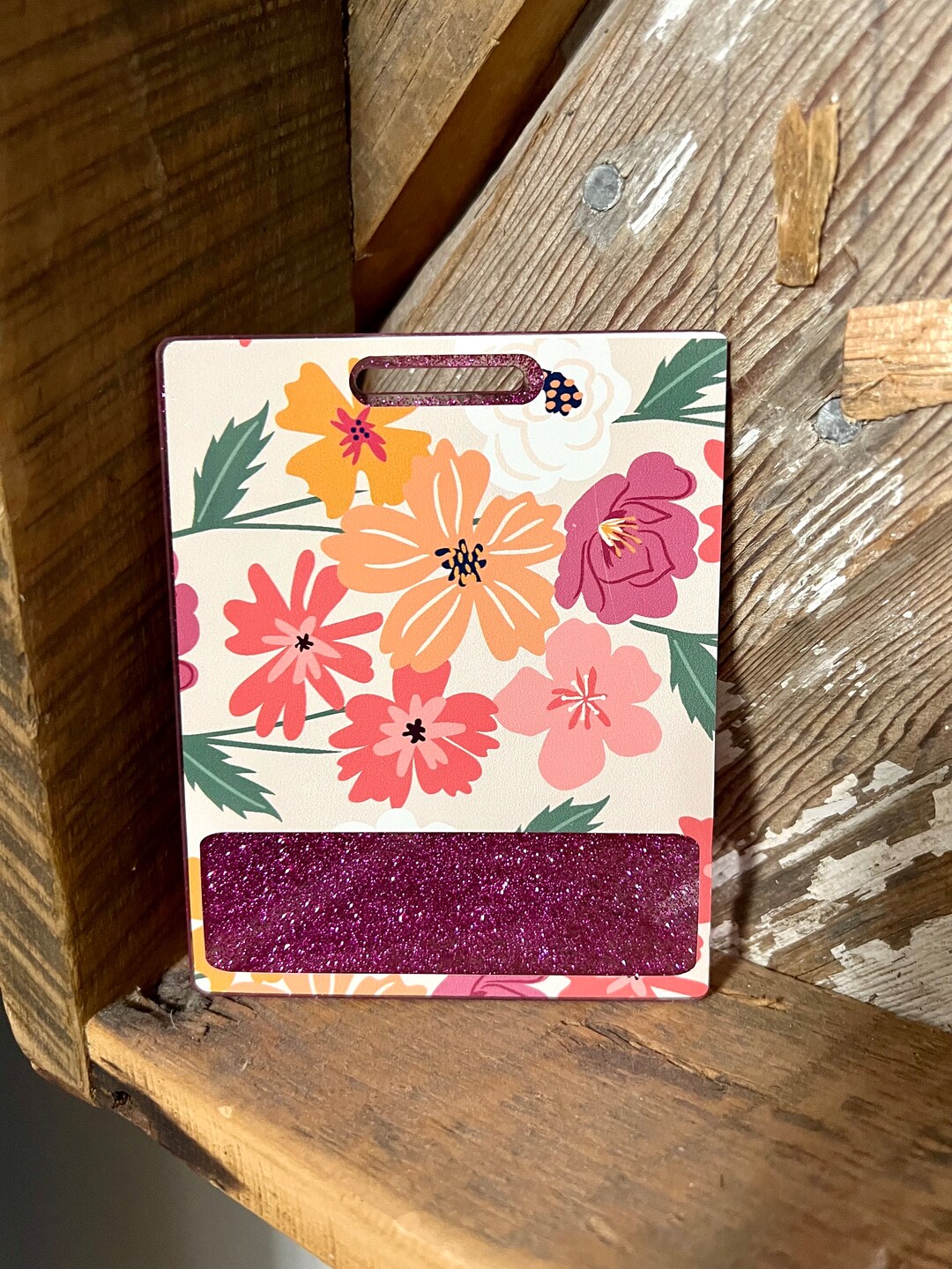 Pink Floral Horizontal Badge Buddy - Etsy