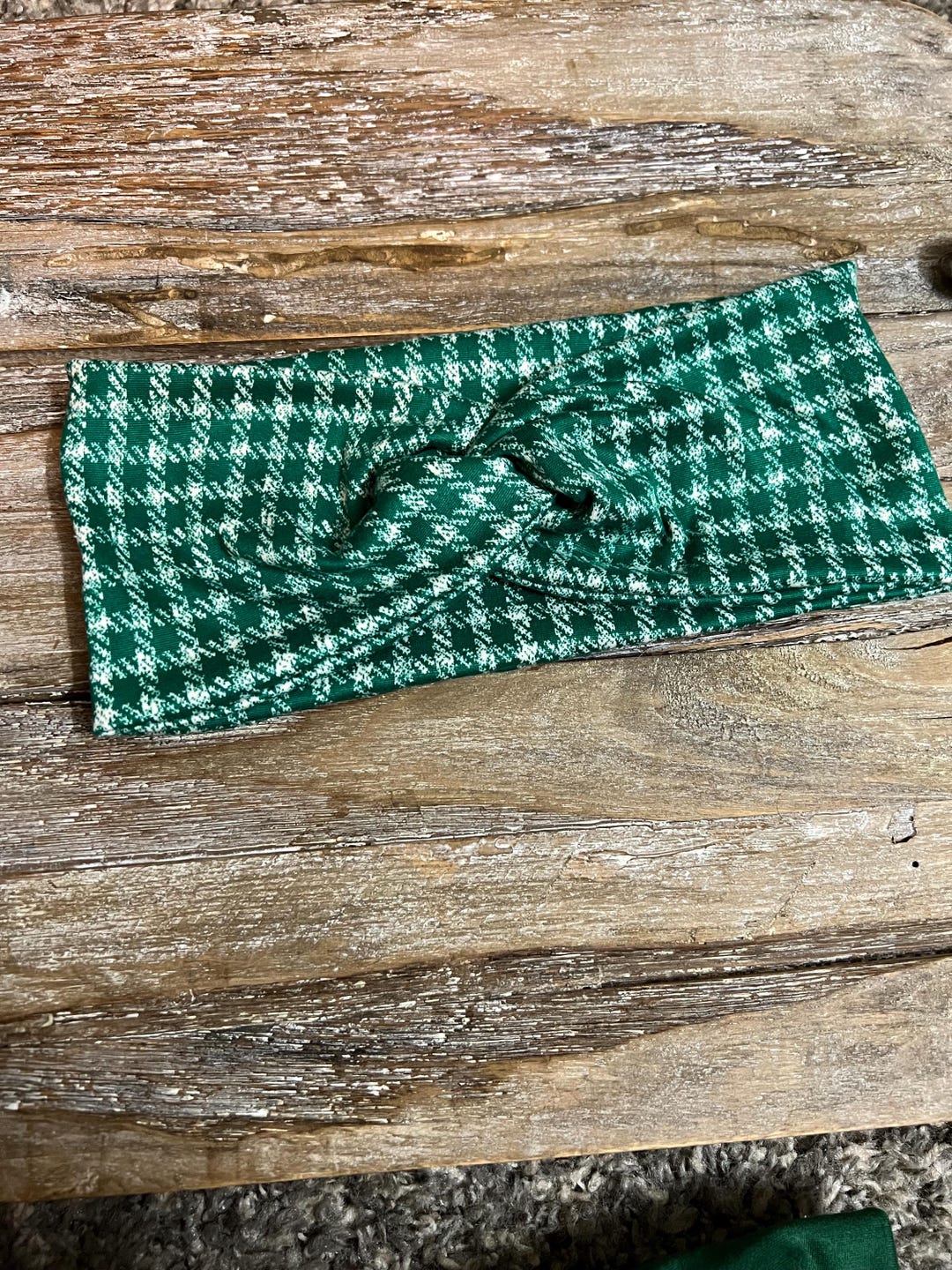 Green Checkered Headband/headwrap/turban - Etsy