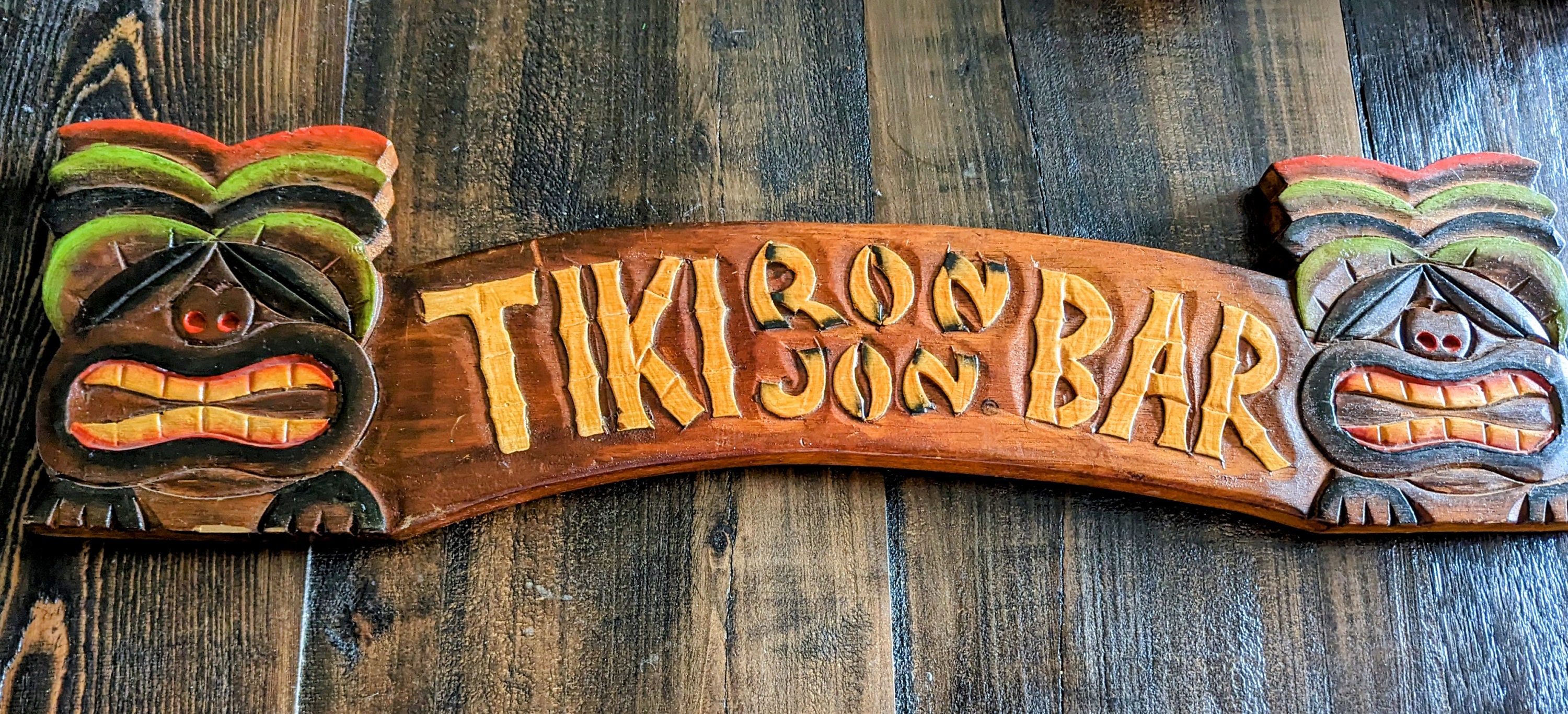 Tiki Bar Sign Man Cave Sign Tiki Ron Jon Bar Outdoor/indoor - Etsy