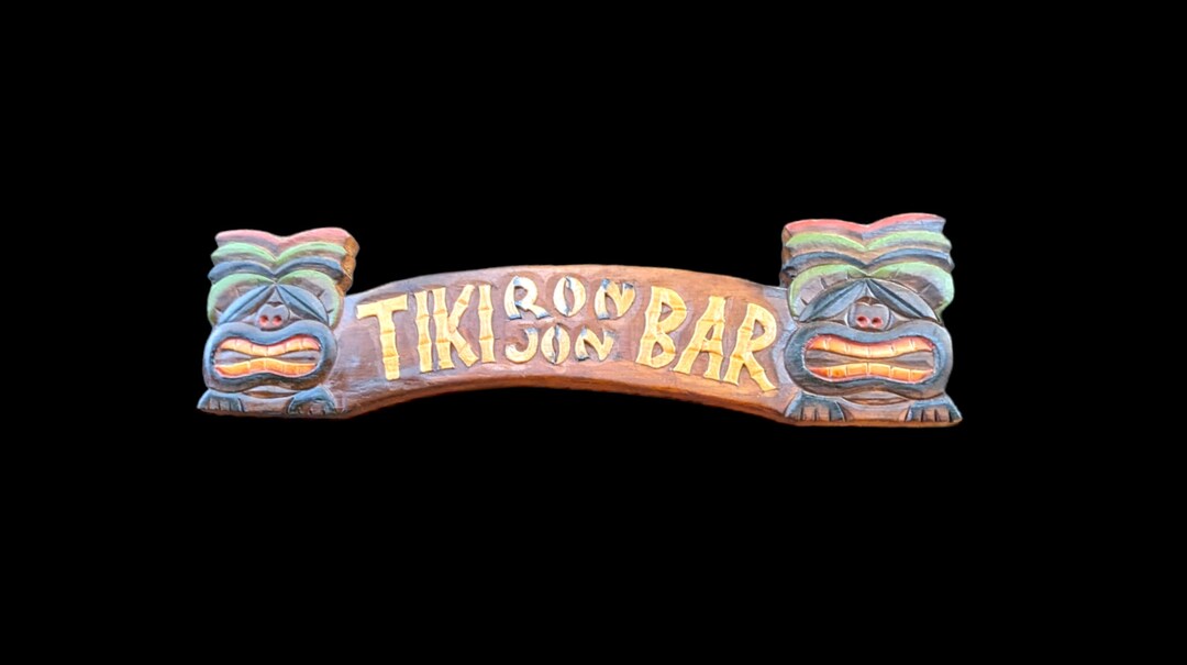 Tiki Bar Sign, Man Cave Sign, Tiki Ron Jon Bar, Outdoor/indoor Bar Sign ...